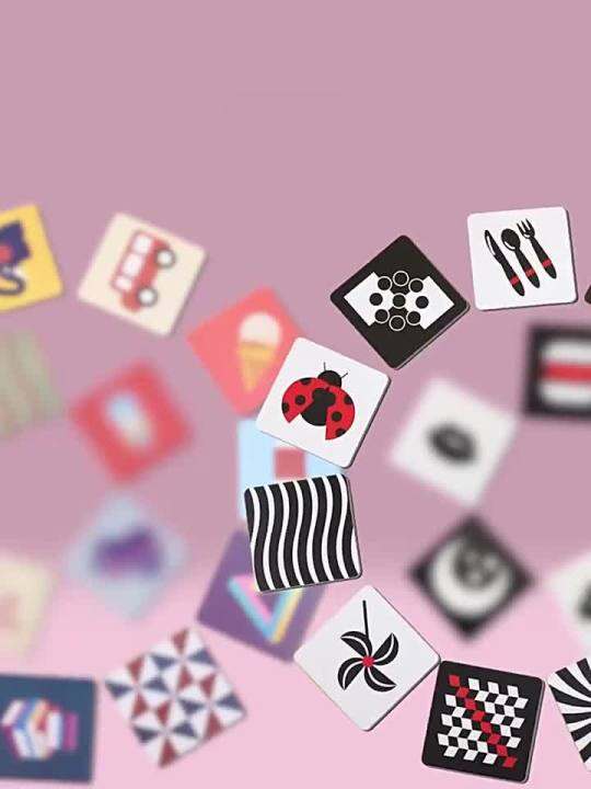 Xiu1montessori baby visual stimulation card toy black white flash cards ...
