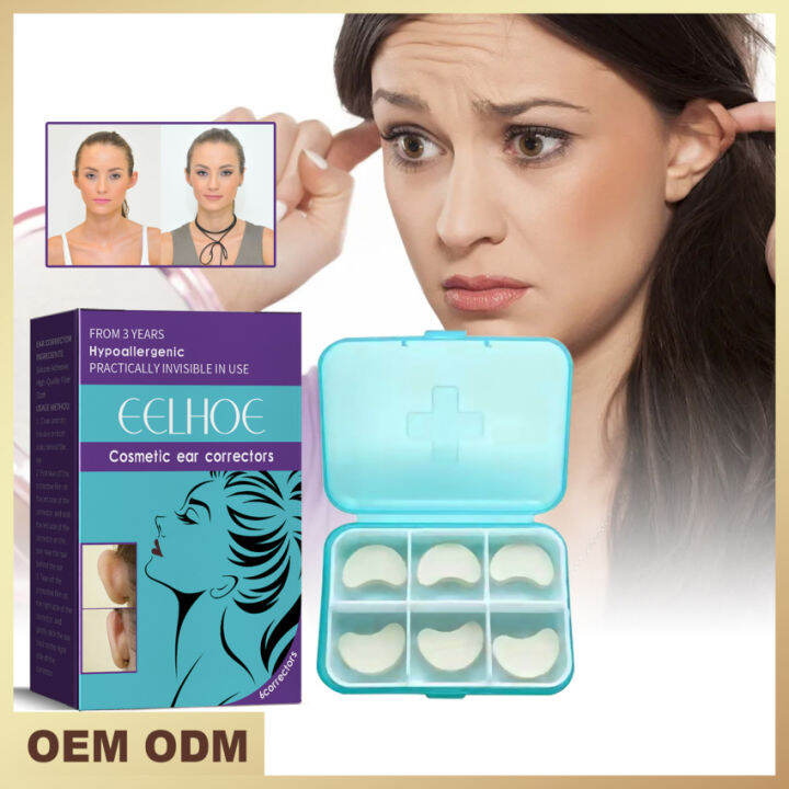 6PCS Transparent Ear Veneer Stickers Vertical Photo Correction V-Face ...