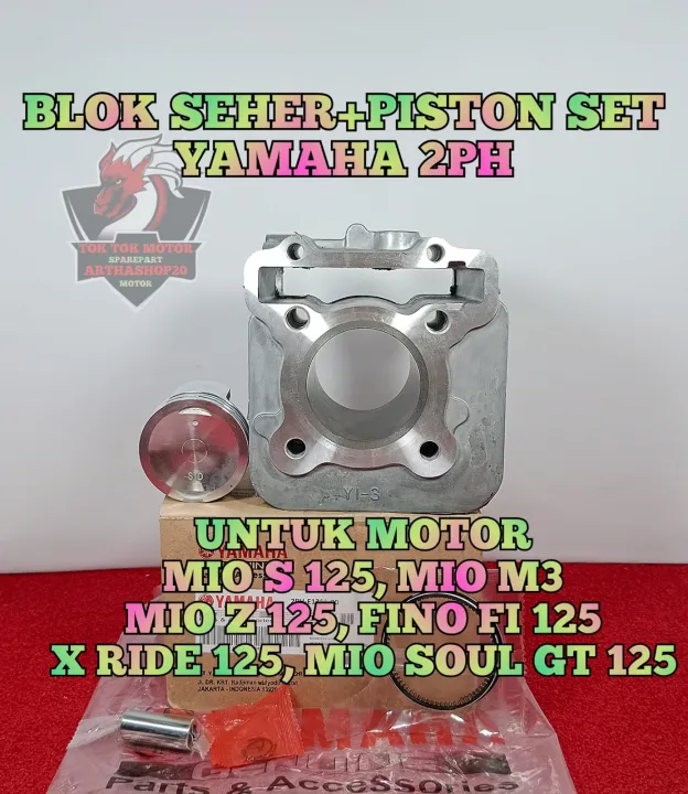 BLOK SEHER + PISTON SATU SET ASSY KUALITAS ASLI ORIGINAL YAMAHA 2PH ...