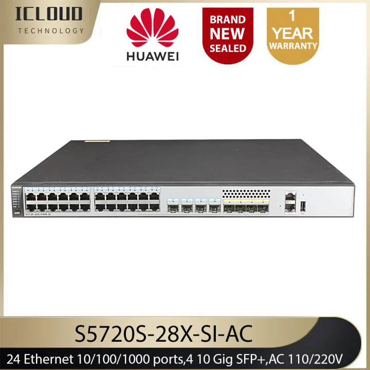 Huawei S5720S-28X-SI-AC (24 Ethernet 10/100/1000 ports,4 10 Gig SFP+,AC 110/220V) | Lazada PH