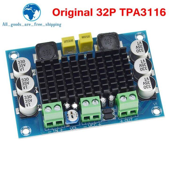 TZT TPA3116 D2 TPA3116DA DC 12V 24V 100W Mono Channel เครื่องขยายเสียง ...