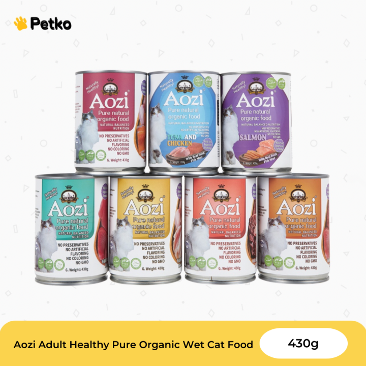 Aozi Adult Healthy Pure Organic Wet Cat Food in Can 430g | Lazada PH