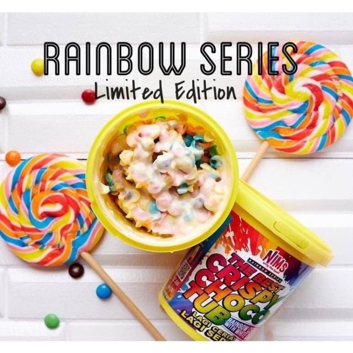 🌈 Rainbow Series Nims Crispy Choco tub 250g - Mini Rainbow Crunch ...