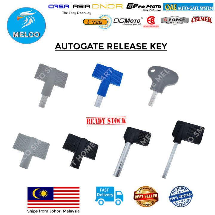Autogate Motor Release Key DC Sliding motor kunci autogate release key ...