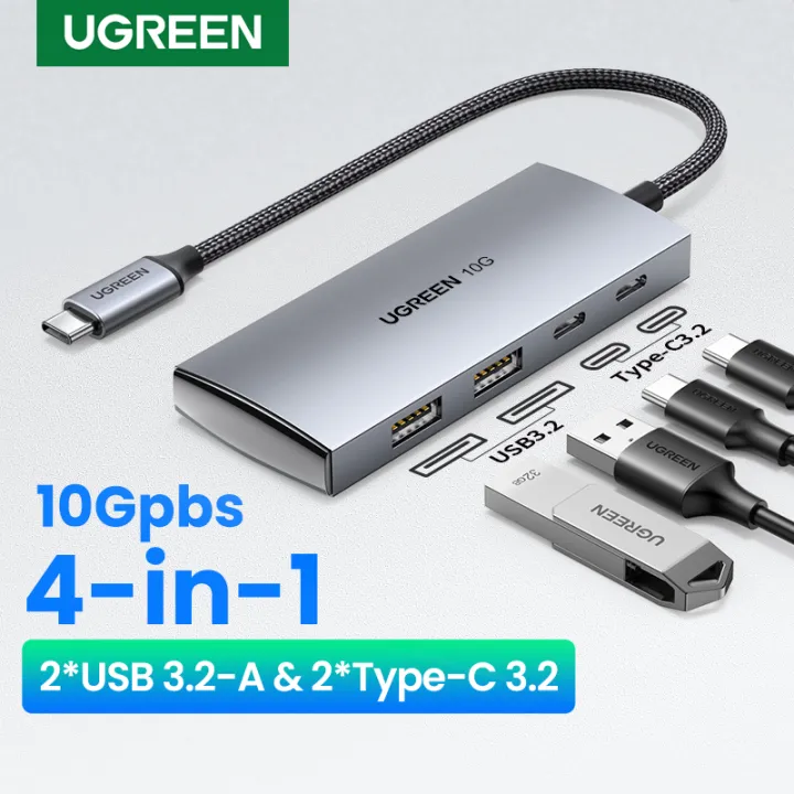 UGREEN USB C Hub USB C Dongle Adapter With 2 USB 3.2-A Ports 2 Type-C 3 ... UGREEN USB C Hub USB C Dongle Adapter With 2 USB 3.2-A Ports 2 Type-C 3 ...