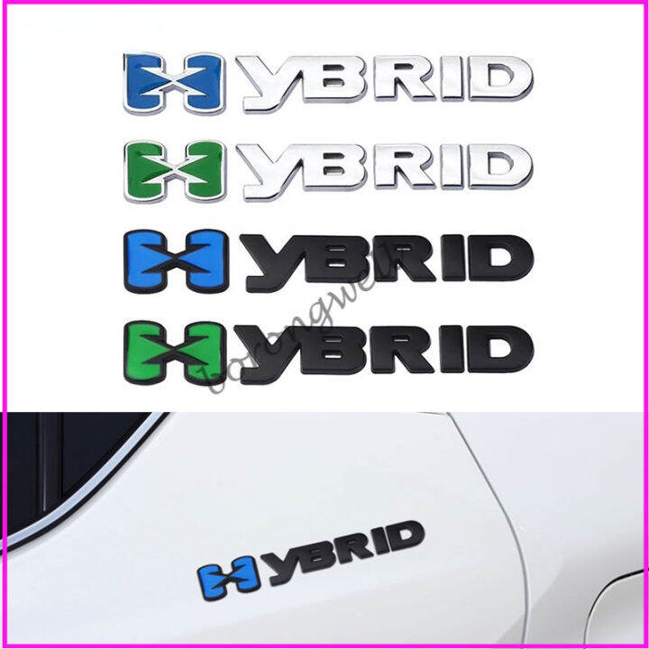 Sieece HYBRID Logo Letter Auto Rear Side Emblem Badge Sticker Car ...