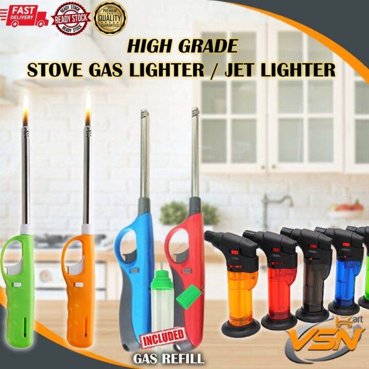 Stove Gas Lighter Pemetik Api Gas Lighter for Kitchen Refillable ...