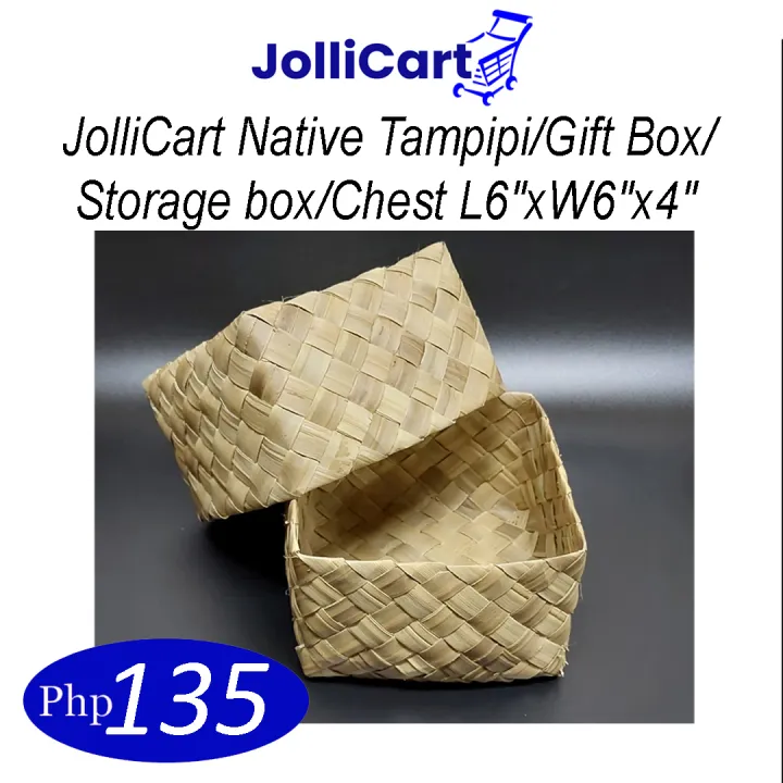 JolliCart Native Tampipi/Gift box/Storage box/Chest L6''xW6"xH4 ...