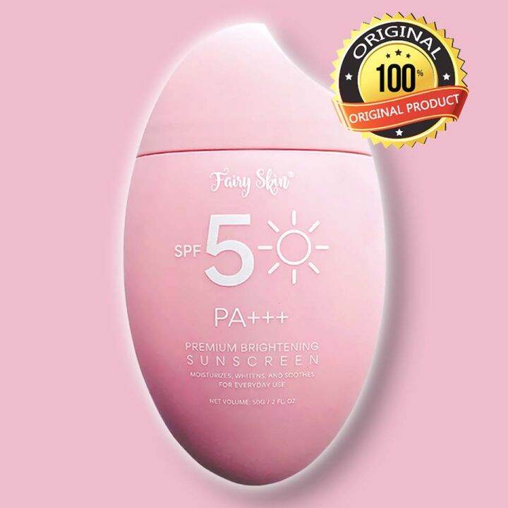 【COD】 Fairy Skin Premium Brightening Sunscreen SPF50 (50g) Fragrance ...