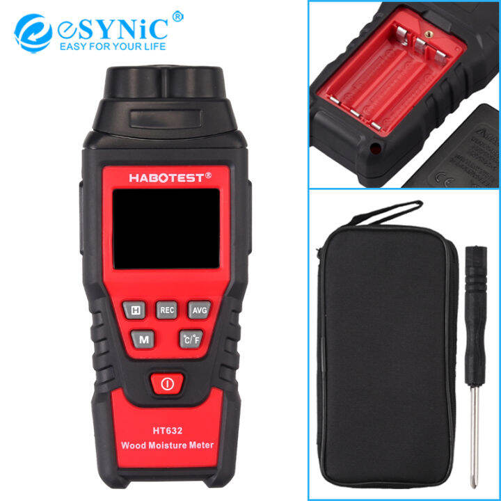 ESYNIC Wood Moistre Meter Digital Moistre Tester Pen-Type Water Leak ...