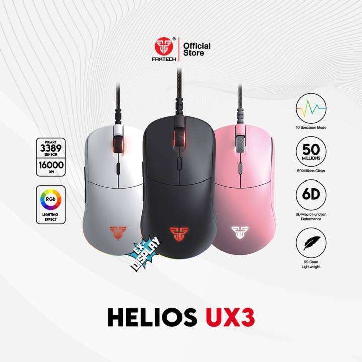 Fantech HELIOS UX3 Mouse Gaming RGB Pixart 3389 ExDisplay | Lazada ...