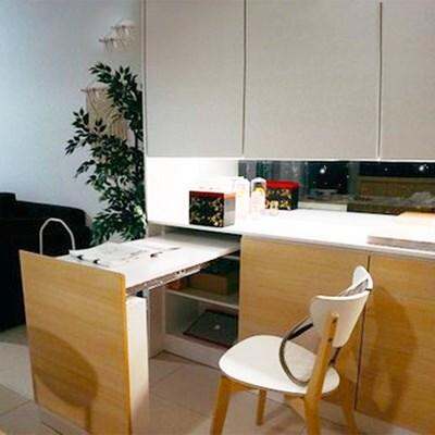 Cabinet retractable invisible table track invisible folding table pull ...