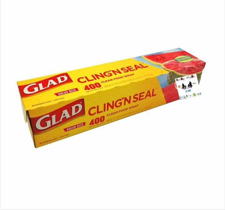 Glad Cling 'N Seal Clear Food Wrap 400sq.ft | Lazada PH