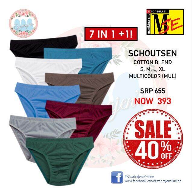 MSE Schoutsen Men's Bikini Brief Set of 7 Plus 1 | Lazada PH