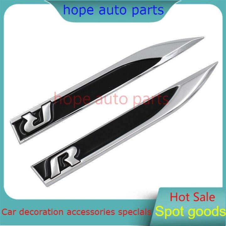 NEW 2pc 3d Emblem R Logo Sticker vw Golf 6 Mk7 Mk6 Tiguan Polo Cc R32 ...