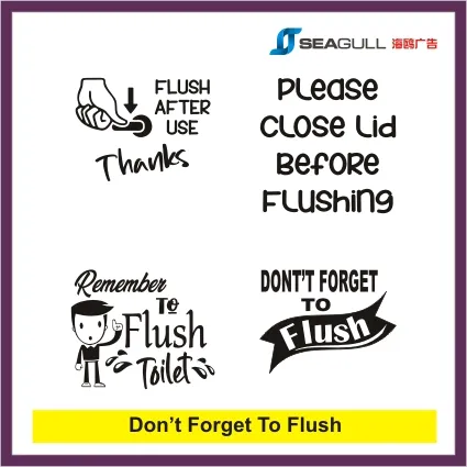Flush After Using The Toilet Sila Pam Air Selepas Guna Signage Tandas ...