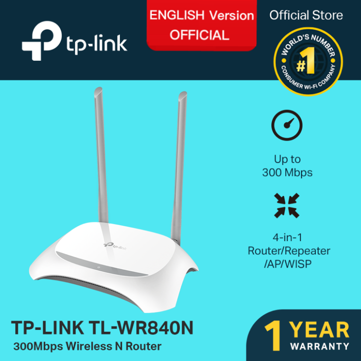 TP-Link TL-WR840N 300Mbps Wireless N Router N300 WiFi Router WISP/Router/Repeater/Access Point 4 ...