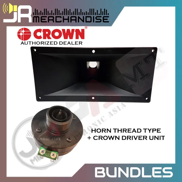 Crown 180 watts Driver Unit Tweeter with Horn 12 x 6" SET (DU-126) w ...