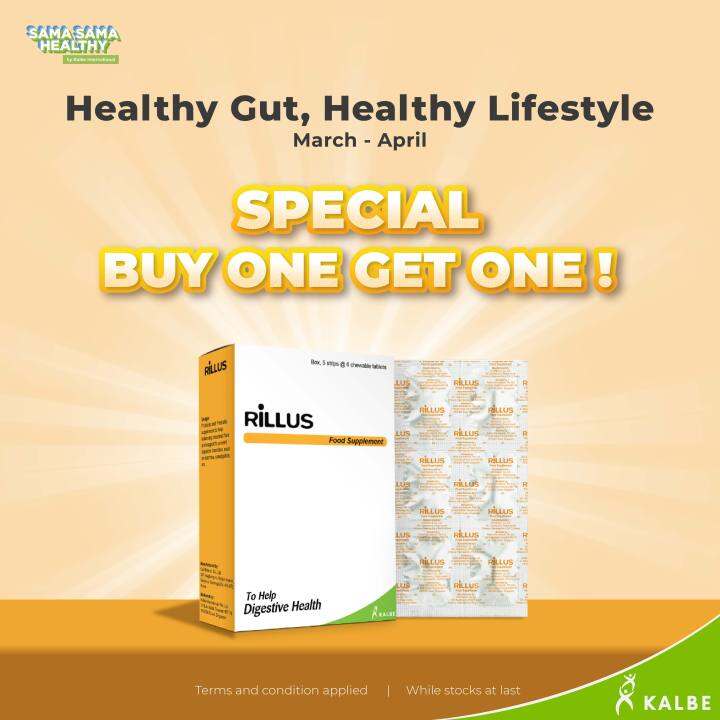[Healthy Tummy Stater Pack] Rillus Food Supplement - 60 tabs | Lazada PH