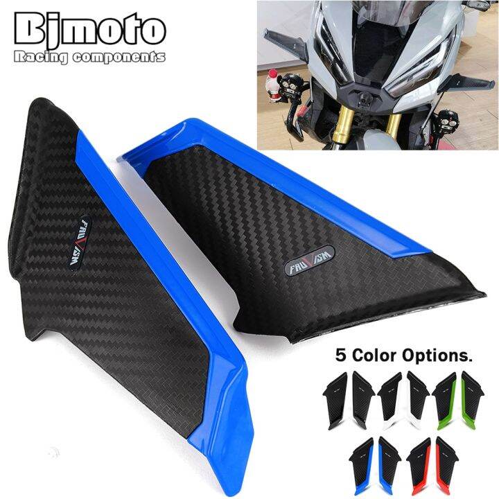 Front Aerodynamic Winglets Side Spoilers Dynamic Fairing Wing Kit For ...