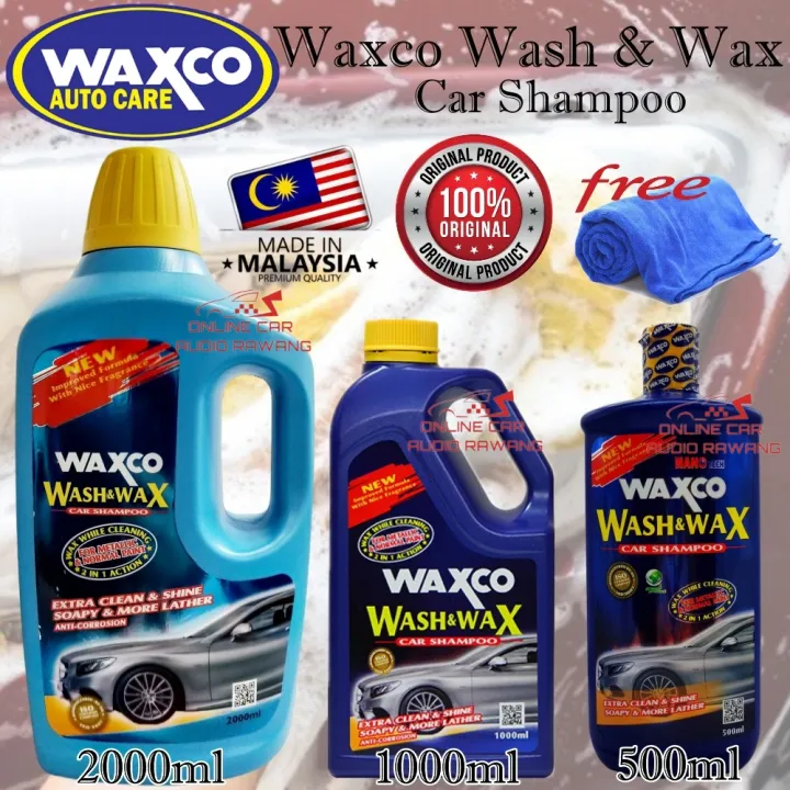 Waxco Wash & Wax Car Shampoo - 500ml/1000ml/2000ml | Lazada