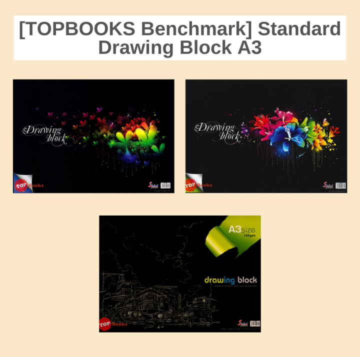 [TOPBOOKS Benchmark] Standard Drawing Block A3 | Lazada
