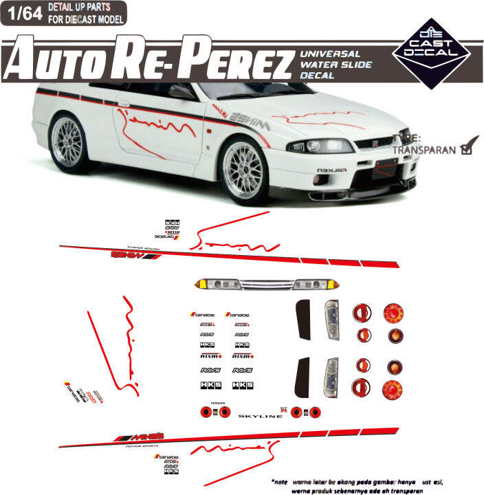 Decal Hotwheels Autoreperez - Livery Mines NissanSkyline R32 R33 R34 ...