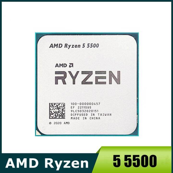 NEW AMD Ryzen 5 5500 R5 5500 3.6GHz Six-Core Twelve-Thread CPU Processor 7NM 65W L3=16M 100 ...