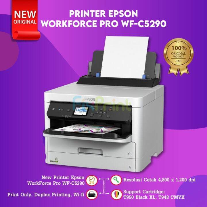 Printer Epson WorkForce Pro WF-C5290 WFC 5290 Wi-Fi Duplex | Lazada Indonesia