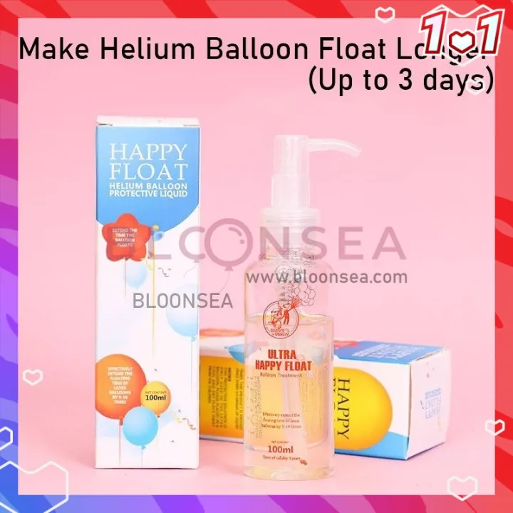 Hi Float Ultra Happy Helium Gel Latex Balloon Extended Floating Protection Liquid Hi-Float 100ml ...