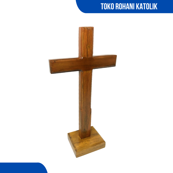 SALIB DUDUK KRISTEN 25 CM / SALIB MEJA / SALIB POLOS | Lazada Indonesia