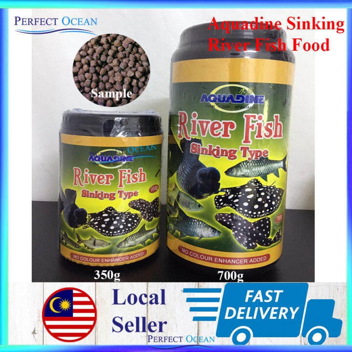 Aquadine Sinking River Fish Food Pellets Bottom Feeder Makanan Ikan ...