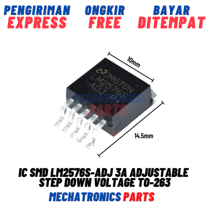 IC SMD LM2576S-ADJ 3A Adjustable Step Down Voltage TO-263 LM2576S ...