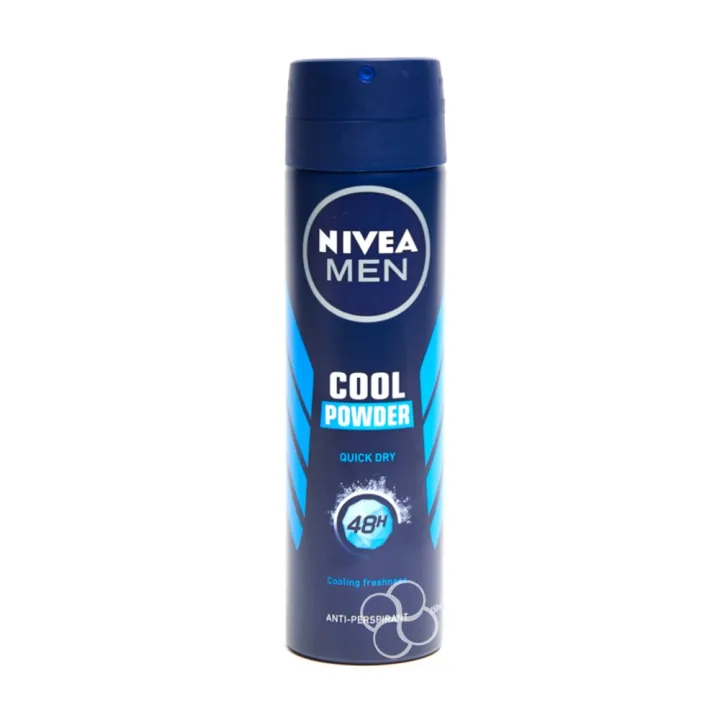 Nivea Men Cool Powder 48H Cooling Freshness Anti-Perspirant Spray 150mL ...