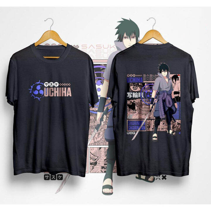 ขายร้อน เสื้อยืดแฟชั่น Anime Shirt Sasuke Graphic Tshirt Unisex เสื้อ ...