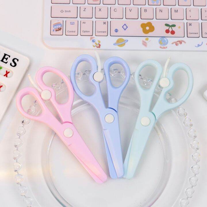 Gunting plastik buatan tangan DIY anak-anak, tidak membahayakan tangan ...