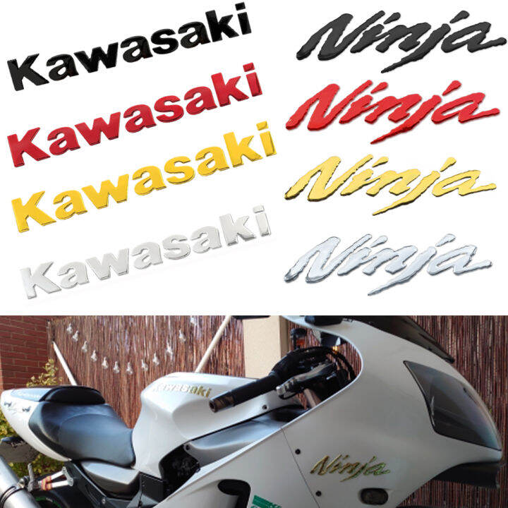 Ninja Motorcycle Sticker 3D Resin Gel Badge logo Decalls for Kawasaki ...