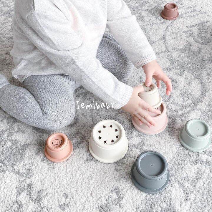 Jemibaby Danish Mushie stacked tower cup music educational early ...