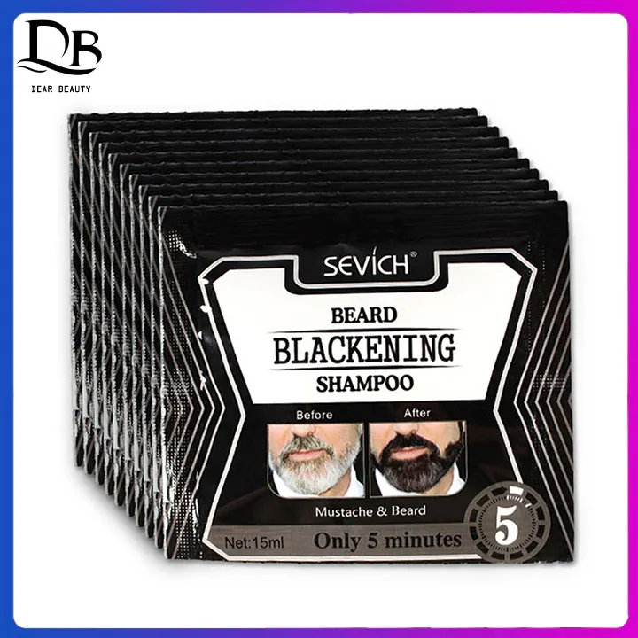 Sevich Natural Men's Beard Dye Shampoo Instant Beard Hair Colouring Dye ...