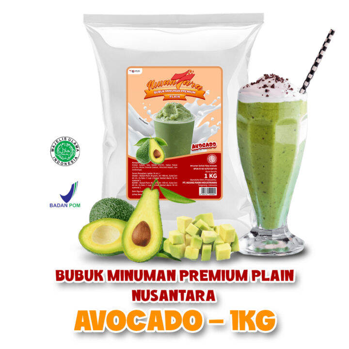 OMURA POWDER Bubuk Minuman Premium Plain Tanpa Gula Rasa Alpukat ...