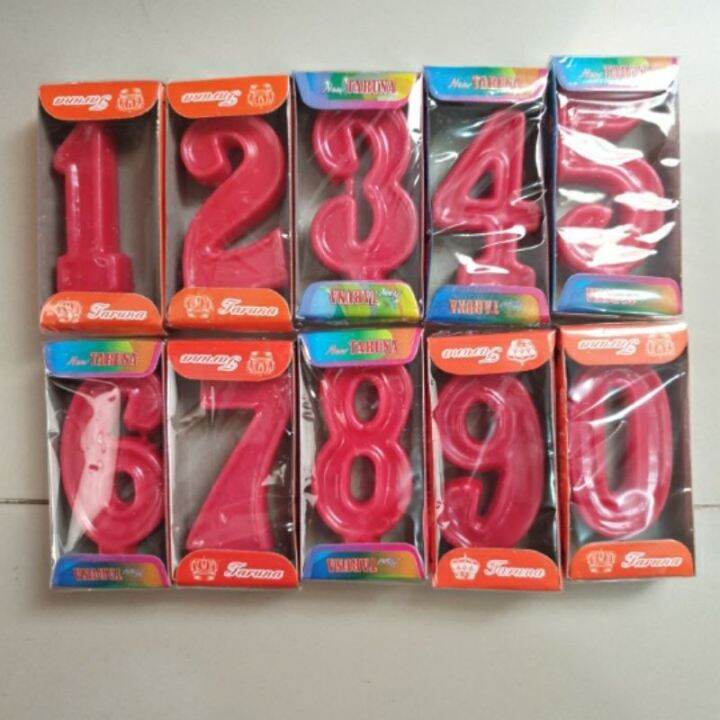 Lilin Angka Ulang Tahun / Lilin Angka Merah Taruna / Gloria | Lazada ...