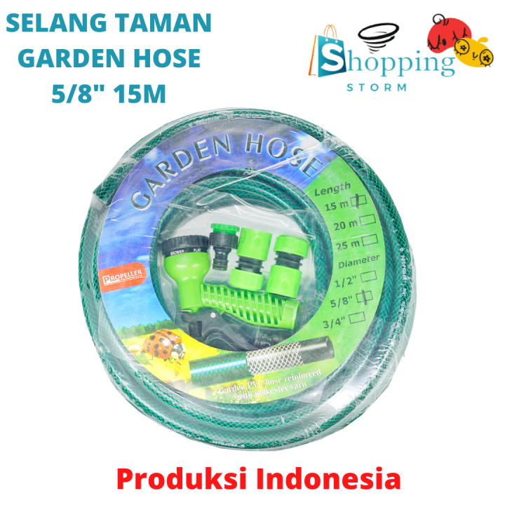 Semprotan Air dan Selang Set Lengkap 5/8" 15M Selang taman anti lumut ...
