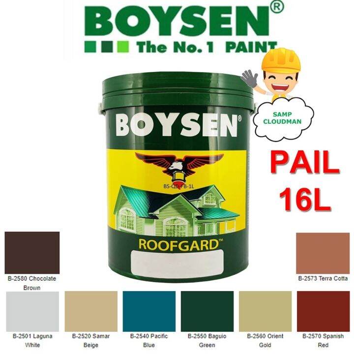 Boysen Roofgard Roof Paint PAIL 16 Liters / Roofguard Roof Guard Roof ...