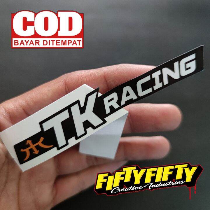 Stiker Print Cut TK RACING Stiker Printing Laminasi Glossy Tahan Air ...
