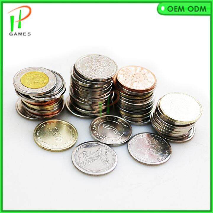 100 pcs 25x1.85mm Game token stainless steel arcade token Game coin for ...