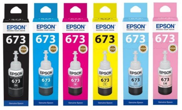 Epson 673 ink BCYM,LC,LM ink bottle | Lazada PH