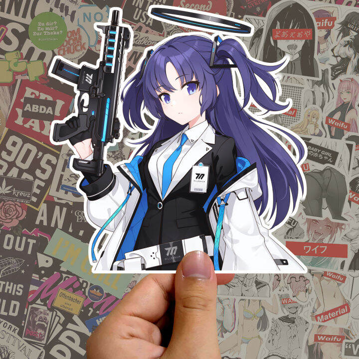 Blue archive Yuuka Sticker For Car สติ๊กเกอร์ Blue Archive Game Hayase ...