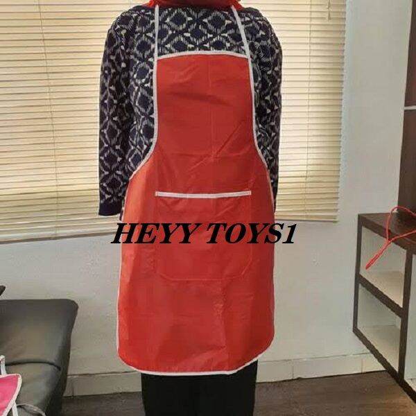 CELEMEK DAPUR / APRON KAIN POLOS BANYAK WARNA CELEMEK MASAK | Lazada ...