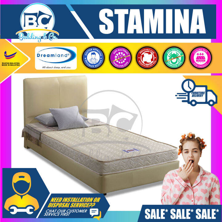 Dreamland Stamina 5-Inches*SINGLE SIZE* Latex-Feel Rebond Foam Mattress ...