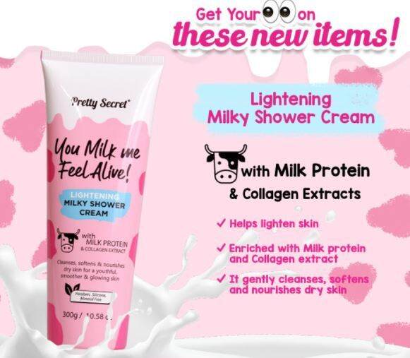 Pretty Secret You Milk Me Feel Alive Whitening Armpit Bikini Cream Body Milk Wash Lazada Ph